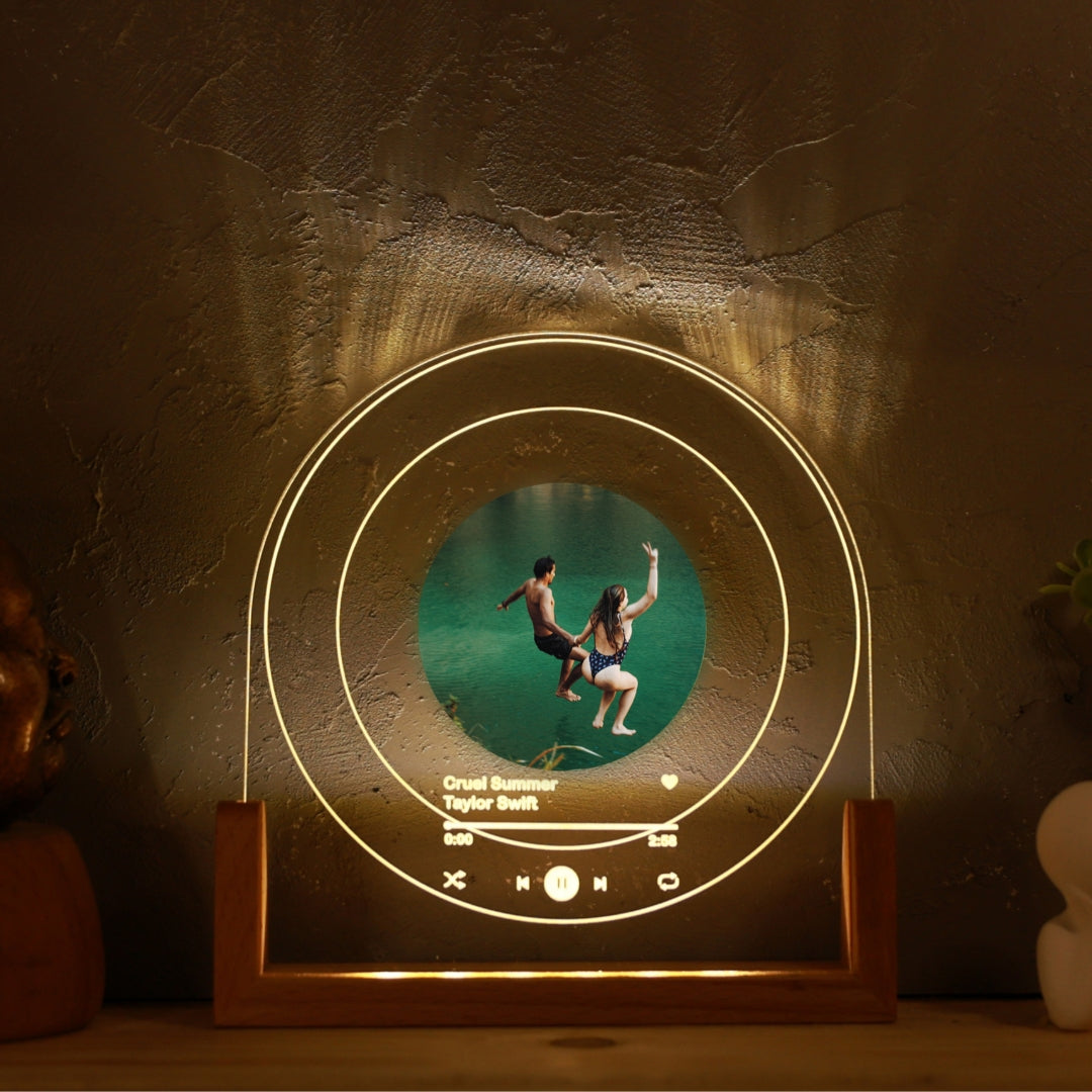 Personalized Gift Lamp with Photo and Song – Custom Song Vinyl ...